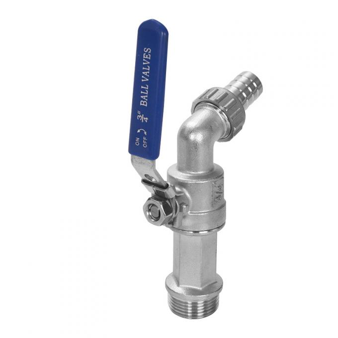 Straight Through Channel SUS304 Stainless Steel Faucet Threaded Tap NPT ...