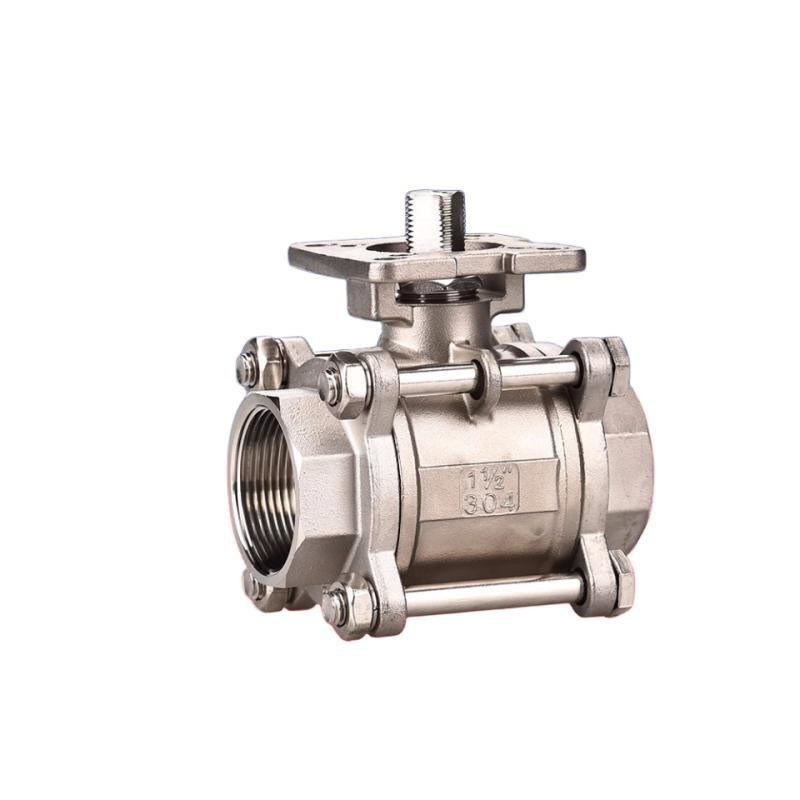 Stainless Steel 3PC Ball Valve ISO 5211 Direct Mounting Pad Channel ...