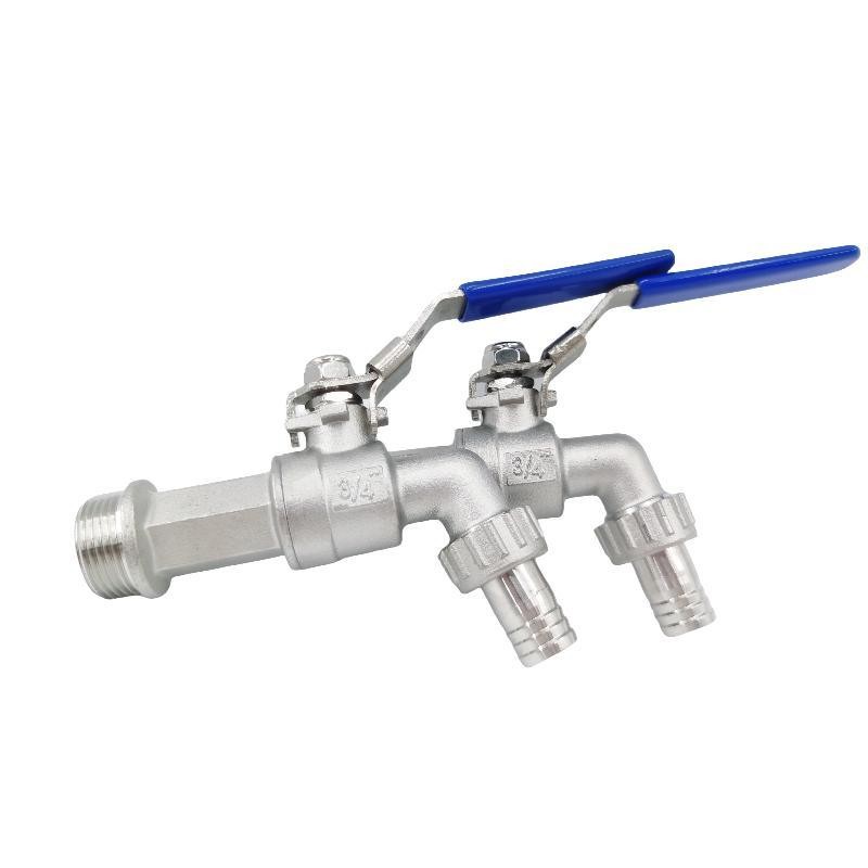 Straight Through Channel SUS304 Stainless Steel Faucet Threaded Tap NPT ...