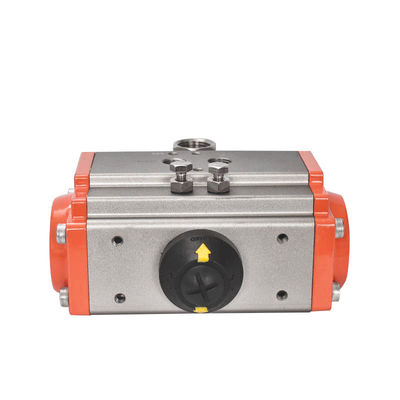 Stainless Steel Three Way Ball Valve With Pneumatic Actuator NPT Bsp ...