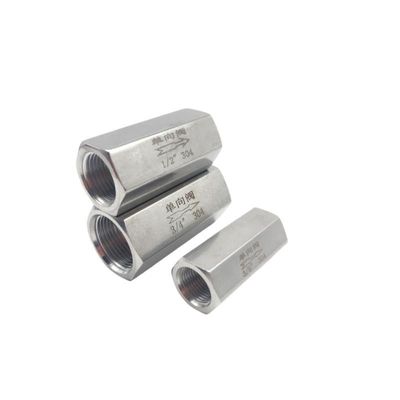 Full Bore Stainless Steel 304 DN8-DN25 Hexagon Female Thread Non Return ...