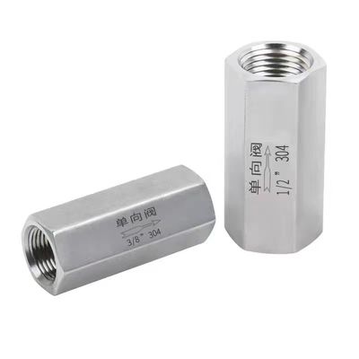 Full Bore Stainless Steel 304 DN8-DN25 Hexagon Female Thread Non Return ...